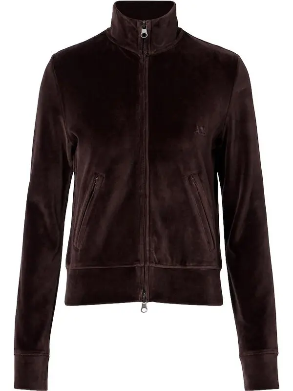 COURREGES Cotton-blend Velvet Track Jacket - Brown