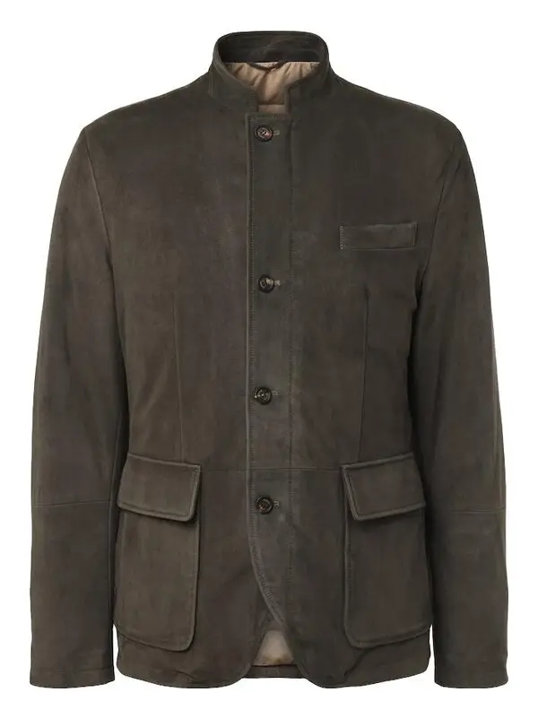 Eleventy Suede Jacket - Grey