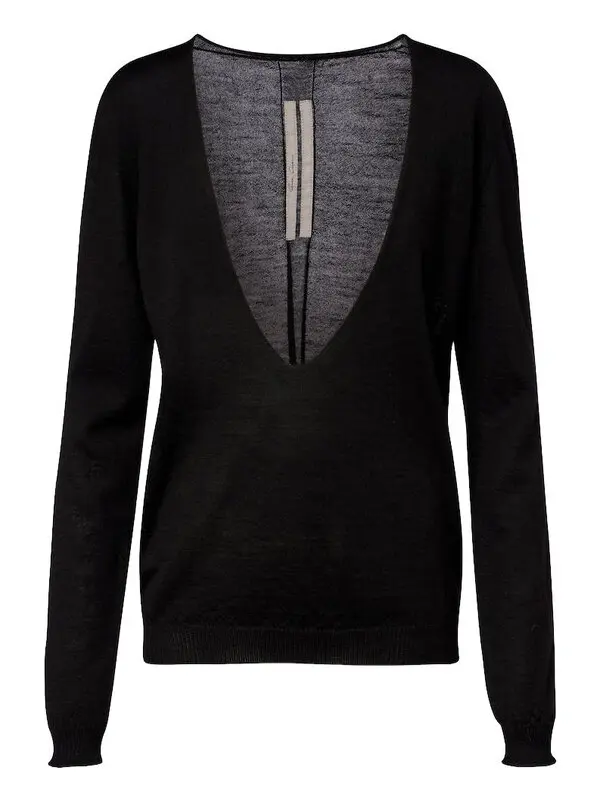 Rick Owens Extreme Virgin Wool Sweater - Black
