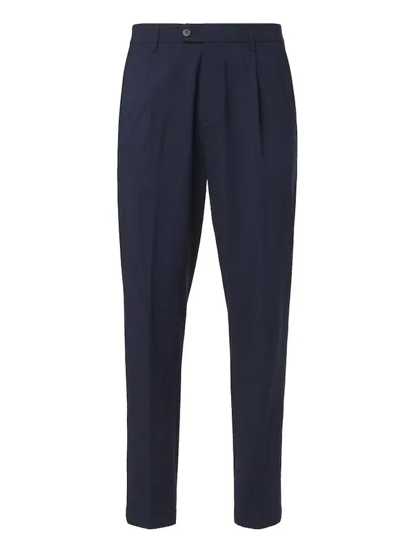 Eleventy Wool-blend Straight Pants - Blue