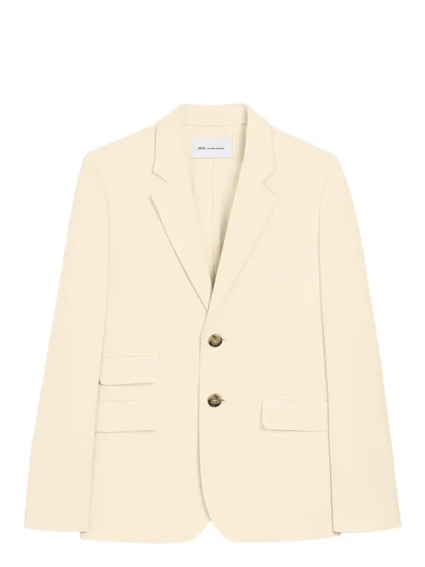 AMI Paris Single-breasted Boxy Blazer - Ivory