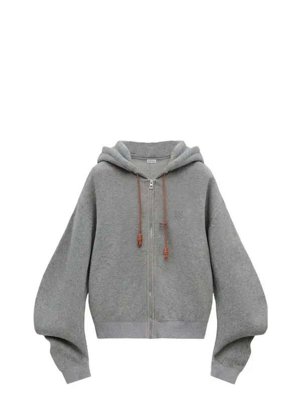 Loewe Flamenco Zip-up Hoodie - Grey