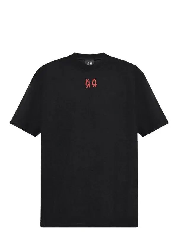 44 LABEL GROUP Logo Printed Crewneck T-shirt - Black