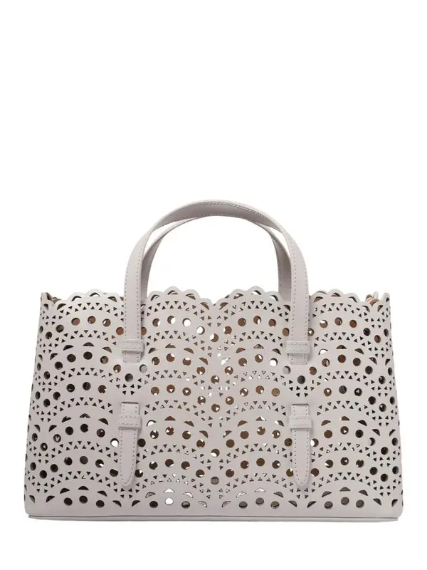 Alaïa Vienne Perforated Open Top Handbag - Gray