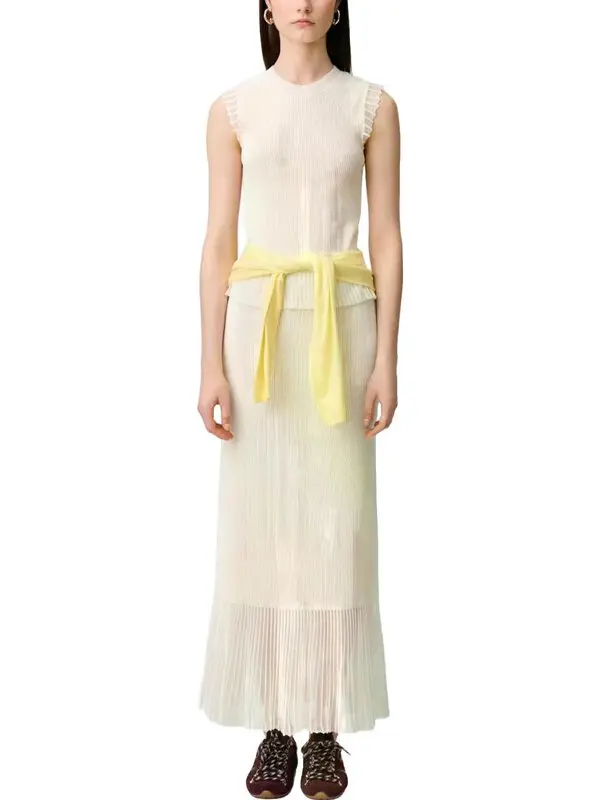 Claudie Pierlot Ribbed-knit Maxi Skirt - Neutrals