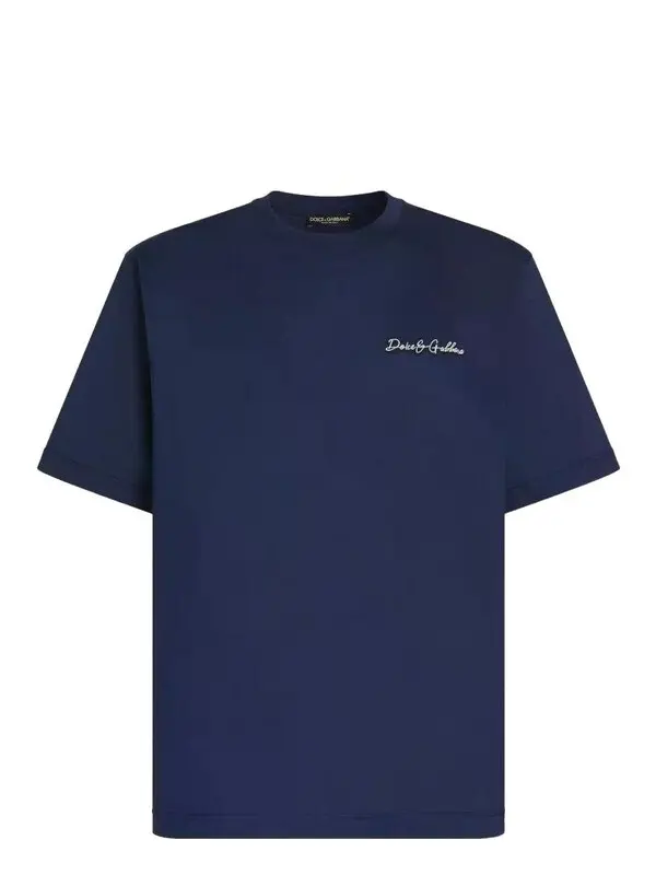 Dolce & Gabbana Logo Cotton T-shirt - Blue