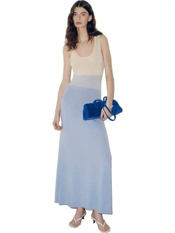 REFORMATION Oceane Merino Sweater Dress - Blue