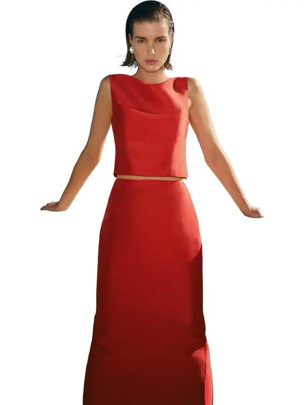REFORMATION Melanie Two Piece Set - Red