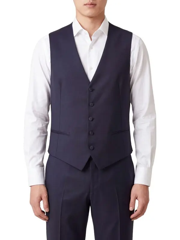 Tagliatore Wool Waistcoat - Black