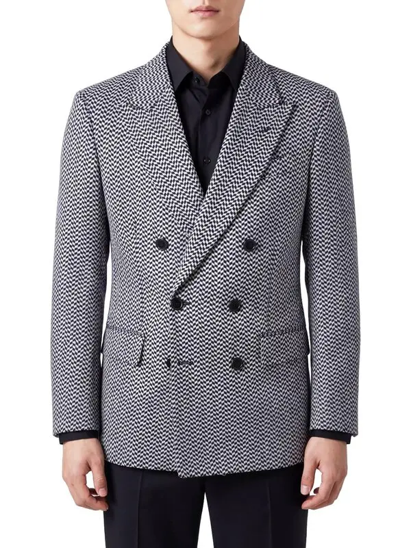 TOM FORD Double Breasted Blazer - Black