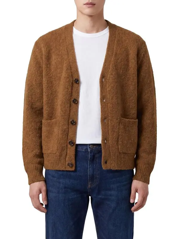 TOM FORD Alpaca Wool Blend Cardigan - Brown