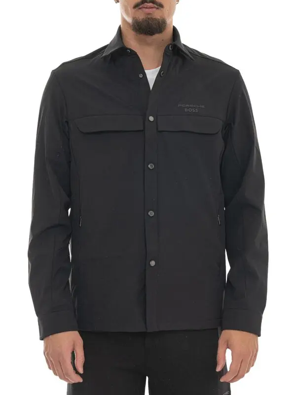 BOSS Porsche X Hicon Technical Fabric Shirt Jacket - Black