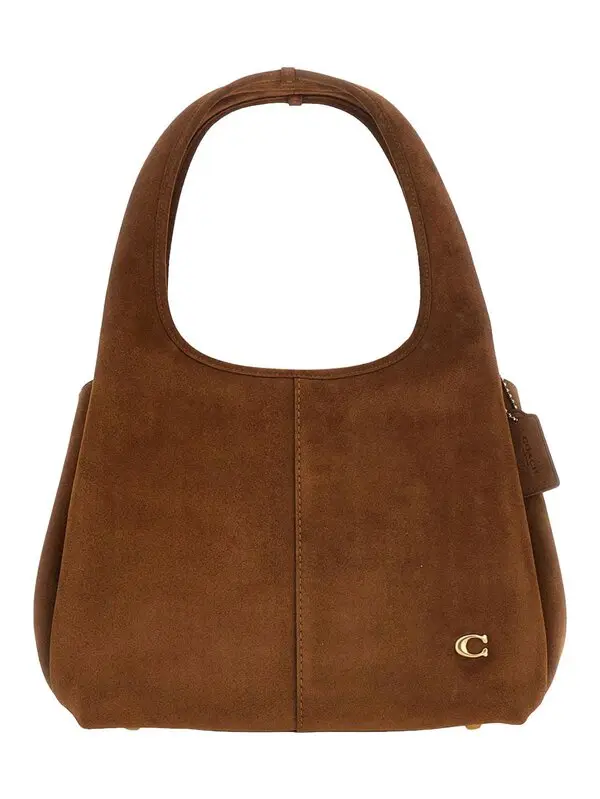 COACH Lana Monogram Leather And Suede Shoulder Bag - Brown