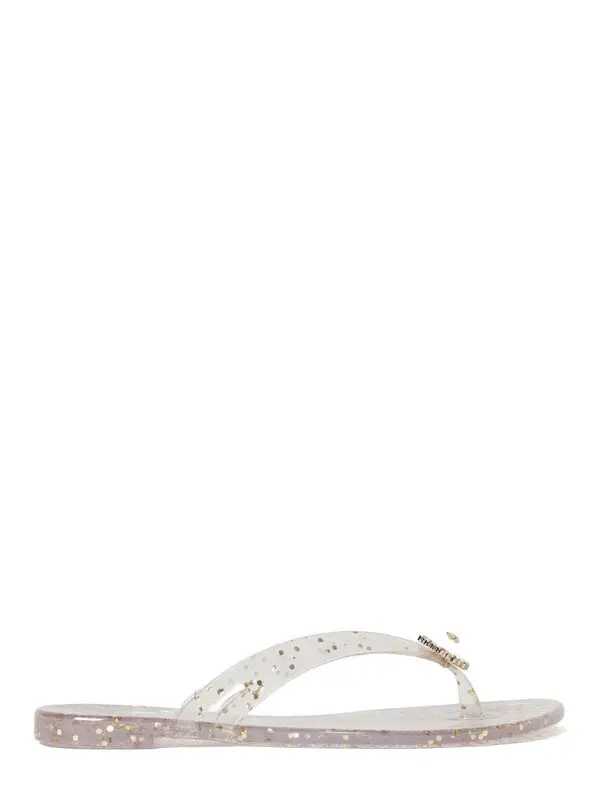 Casadei Embellished Thong Sandals - Gnawed Blue