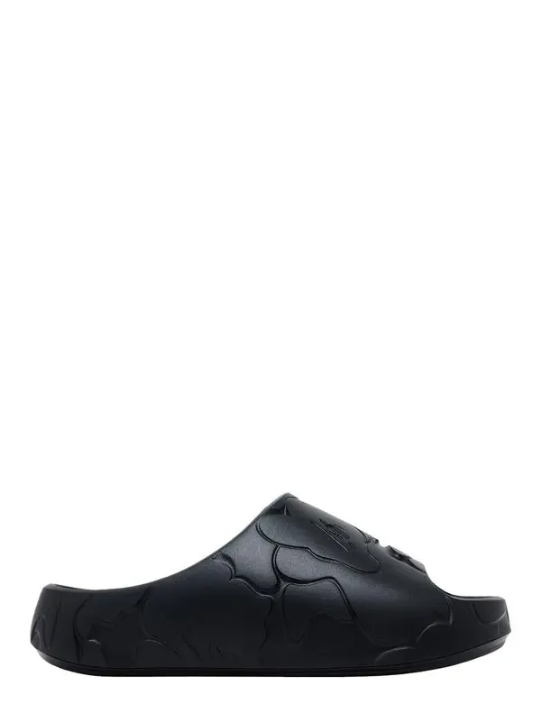 A BATHING APE Solid Camo Slide - Black