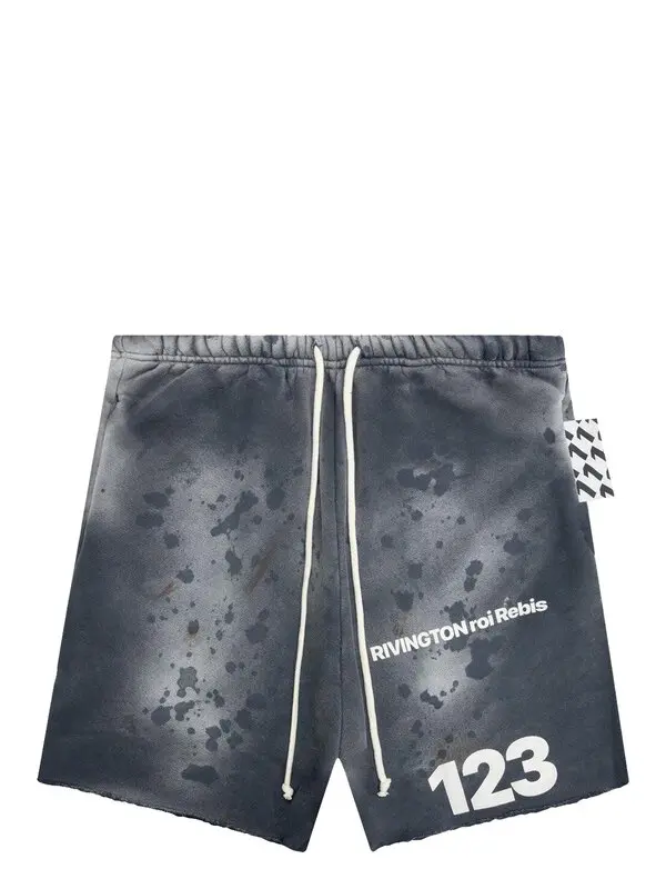 RIVINGTON ROI REBIS Washed Gym Shorts - Black