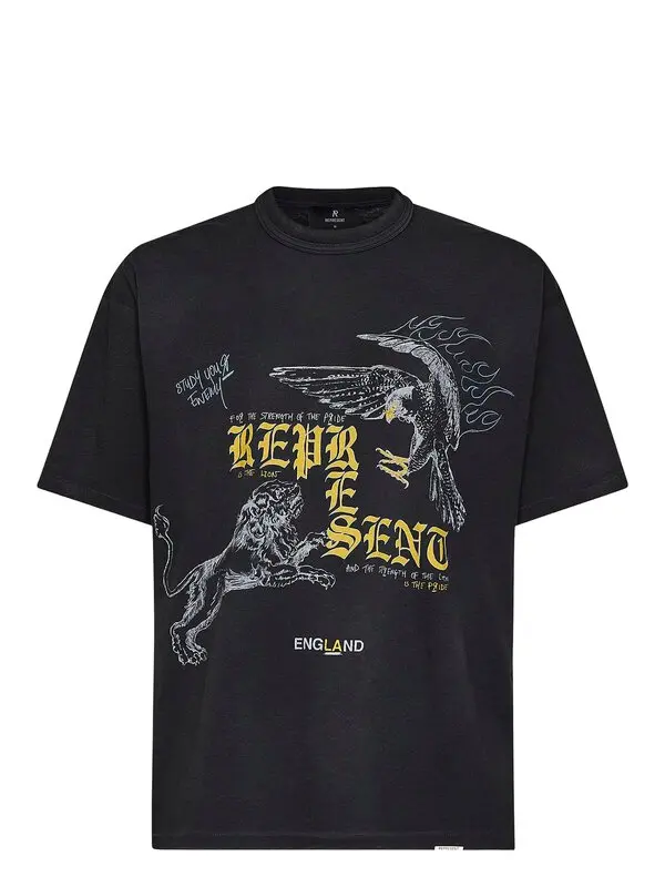 REPRESENT Washed" Enemy T-shirt - Black