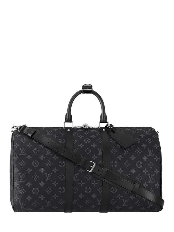 LOUIS VUITTON Keepall Bandoulière 50 Monogram Eclipse Canvas - Black