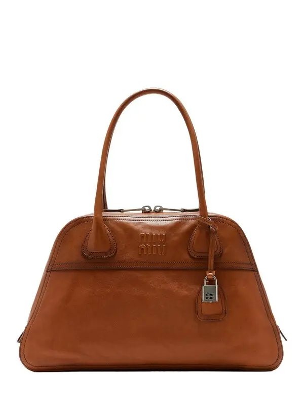Miu Miu Leather Shoulder Bag - Brown