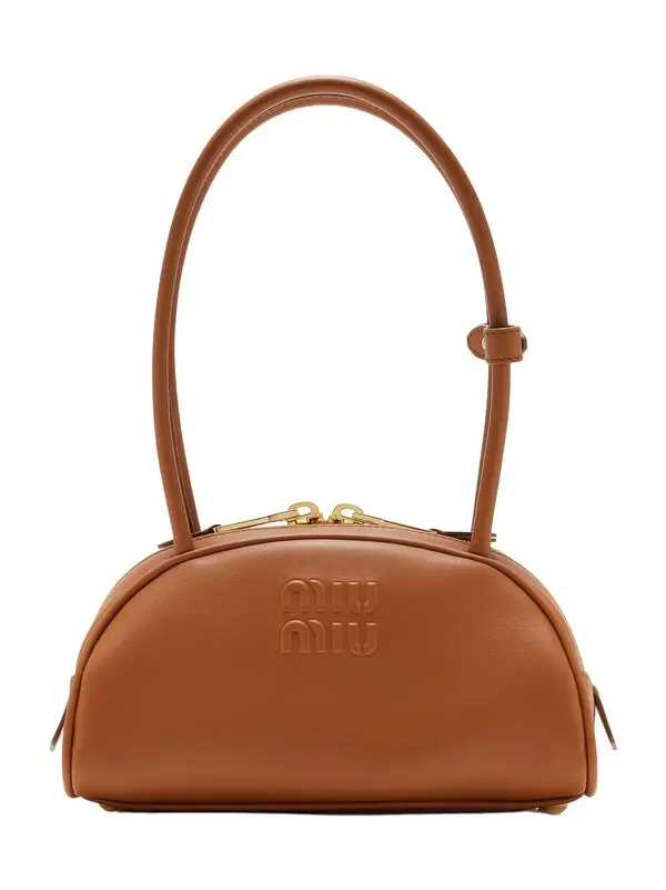 Miu Miu Small Leather Shoulder Bag - Brown
