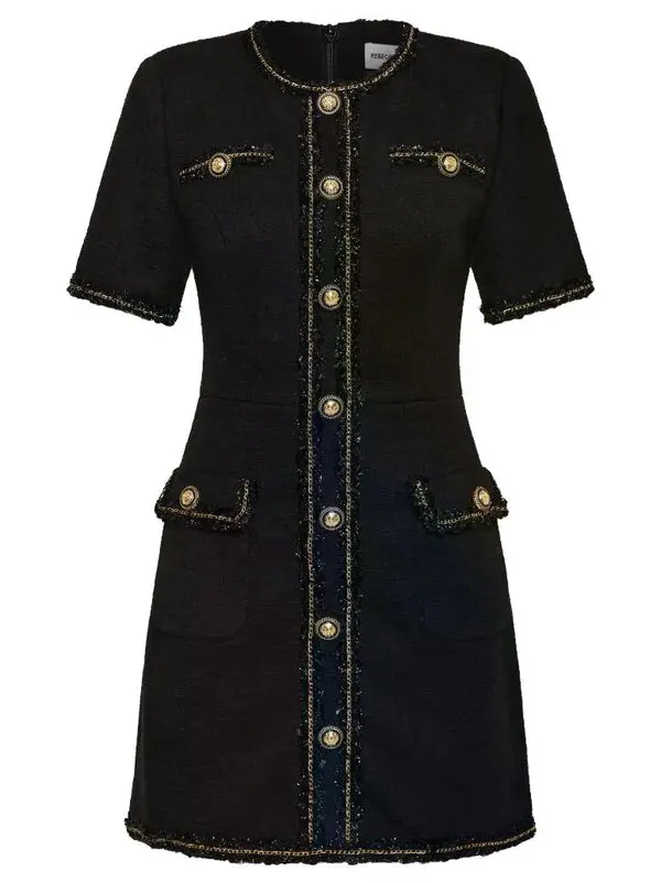 Rebecca Vallance Stargazing Mini Dress - Black