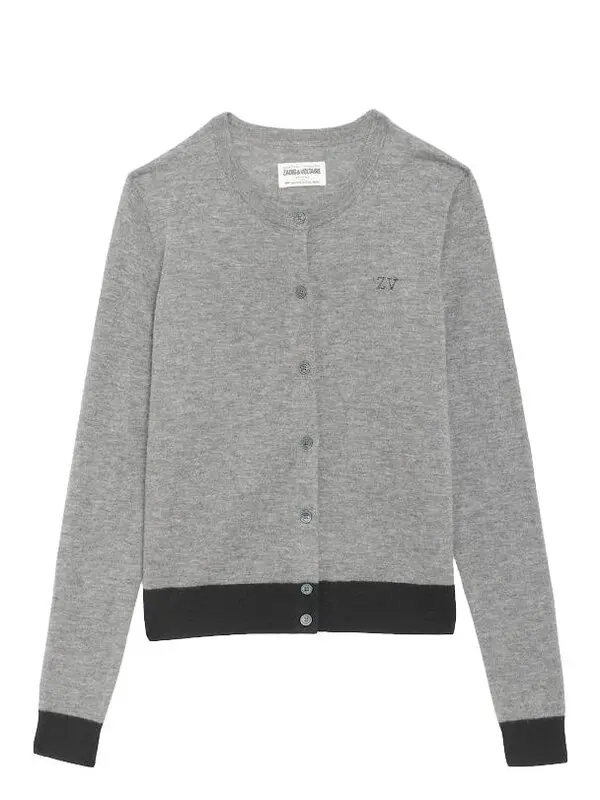 Zadig&Voltaire Missya Cashmere Cardigan - Medium Grey