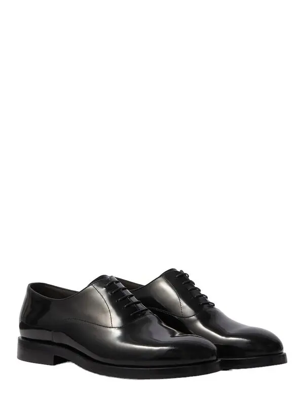 Brunello Cucinelli Leather Oxford Shoes - Black