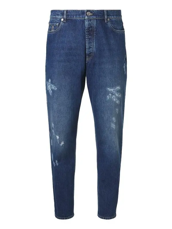 Brunello Cucinelli Mid-rise Straight Leg Jeans - Blue