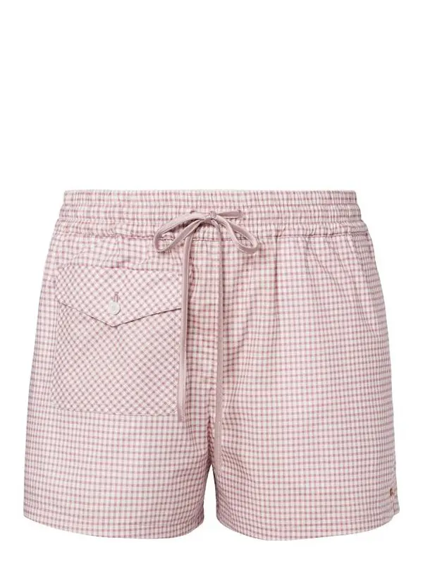 Valentino Garavani Gingham Cotton Shorts - Pink