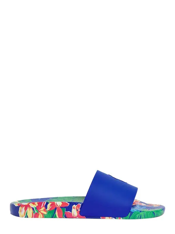 Polo Ralph Lauren Tropical Polo Pony Slides - Navy