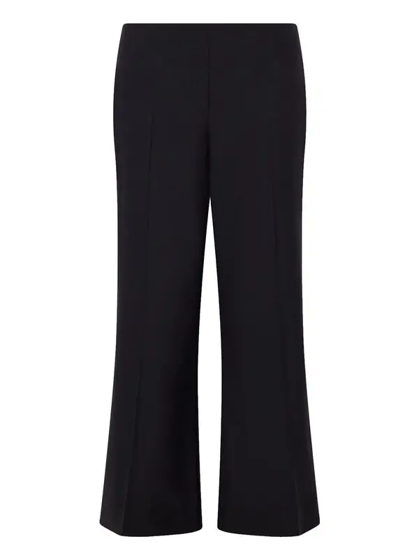 Khaite Walter" Wool Mid-rise Flared Leg Pants - Black