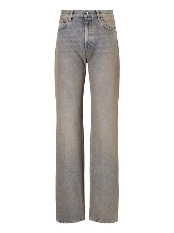 HAIKURE Korea Mid-rise Flared Jeans - Gray