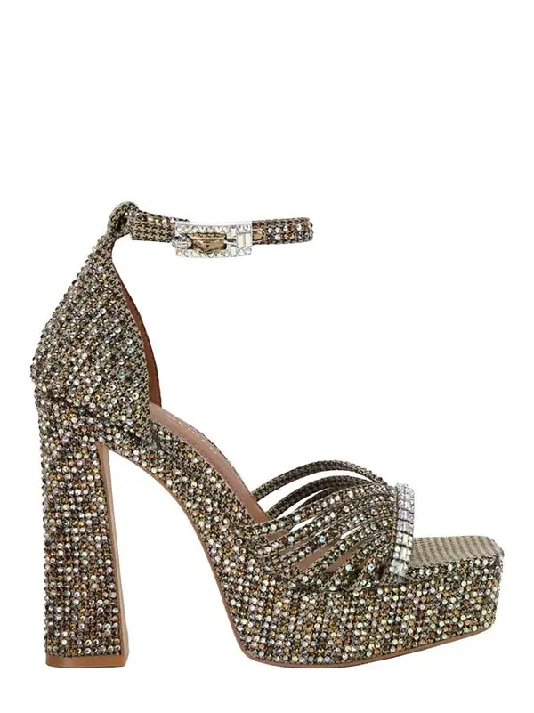 Kurt Geiger Crystal Embellished Platform Sandals - Neutrals