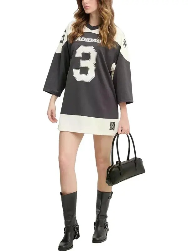 Adidas Logo Print Mini Dress - Grey
