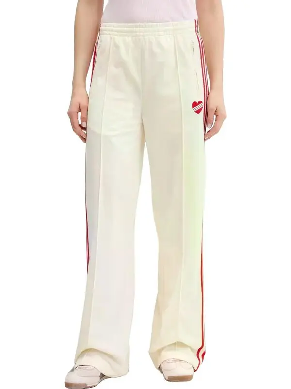 Adidas Firebird Heart-embroidered Track Pants - Neutrals
