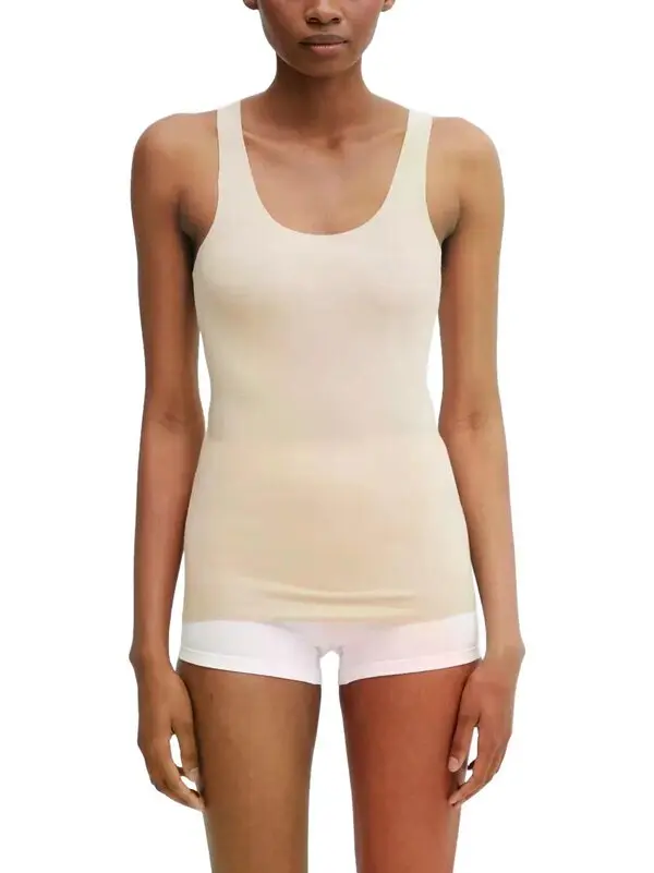 MAISON MARGIELA Sleeveless Logo Tank - Neutrals