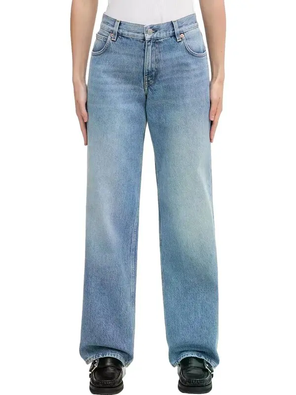 SPORTY & RICH Light Wash Wide-leg Jeans - Blue