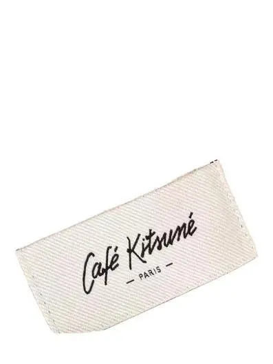 CAFÉ KITSUNÉ Logo Print Cotton Tote Bag - Neutrals