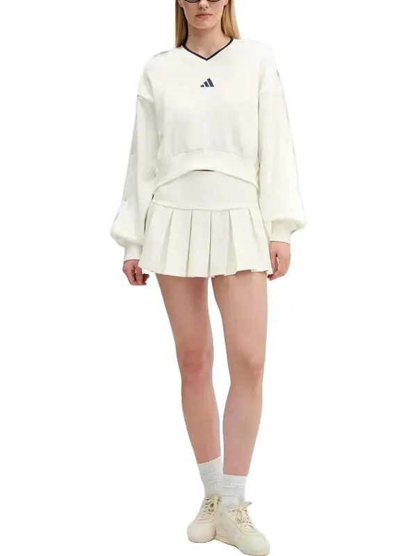 Adidas Logo-print Press-stud Sweater - Neutrals