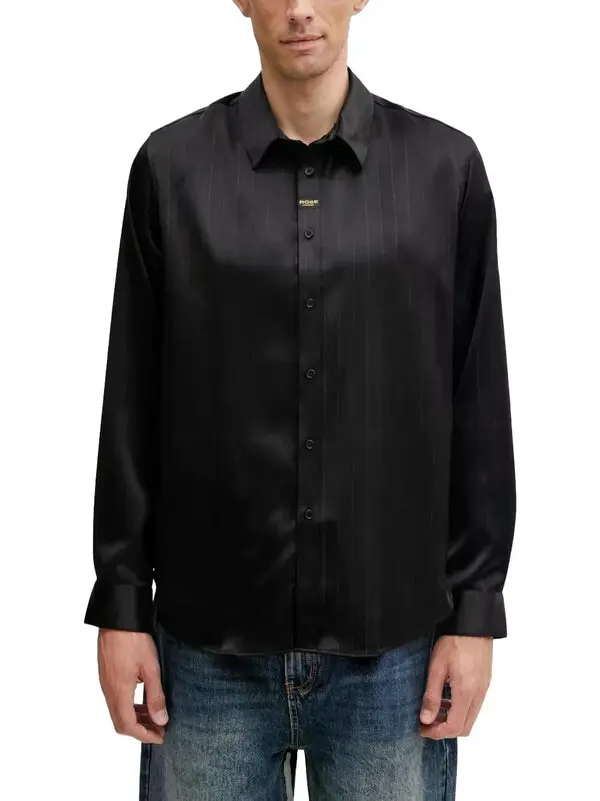 Martine Rose Pinstripe-pattern Long-sleeve Shirt - Black