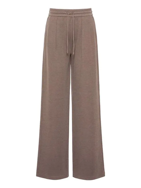 Max Mara Wide-leg Jersey Trousers - Mud