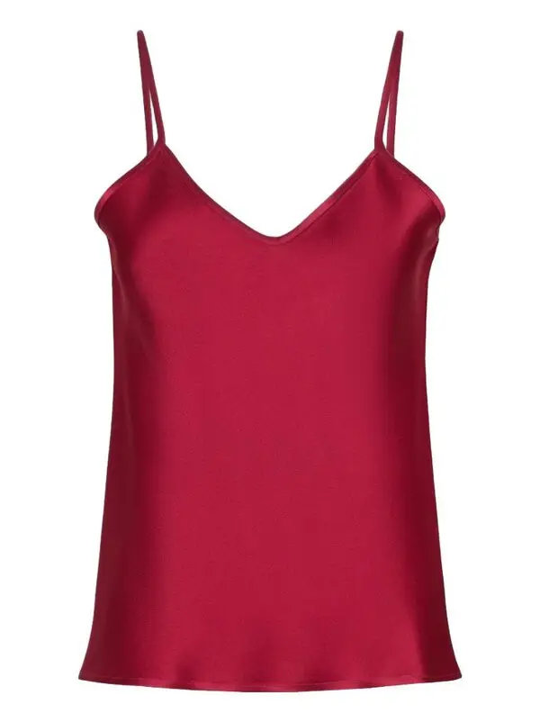 Max Mara Envers Satin Camisole Top - Ruby