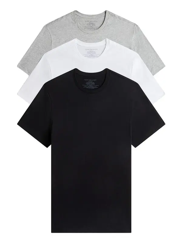 Tommy Hilfiger Cotton Classics Crewneck Undershirt 3-pack - Black Pepper