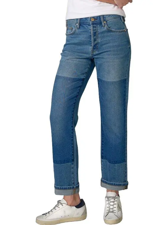 LIVERPOOL Sloane Slouchy High Waist Girlfriend Jeans - Frontier Blue