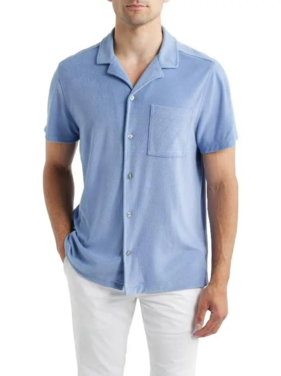 Mack Weldon Terry Cloth Camp Shirt - Desert Spring