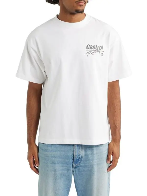ID SUPPLY CO Castrol Racing Graphic T-shirt - White