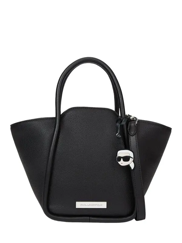 Karl Lagerfeld Ikon Pebble Small Tote Bag - Black