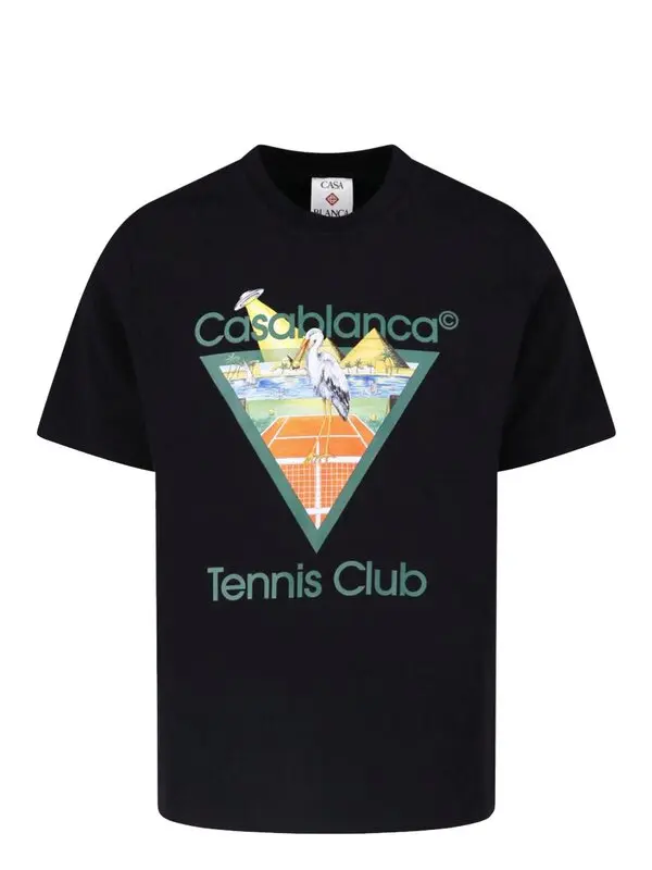 Casablanca T-shirt "tennis Club - Black