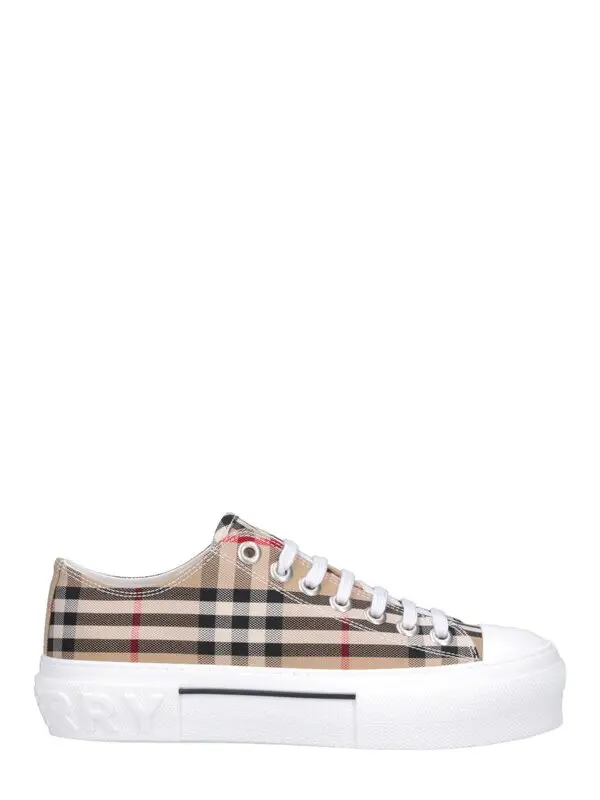 Burberry Check" Canvas Sneakers - Beige