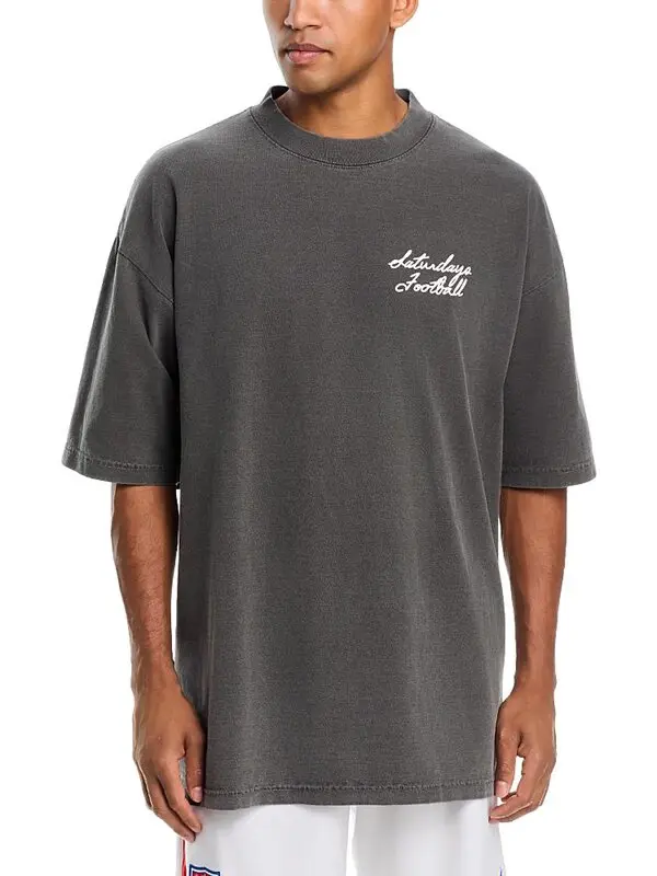 SATURDAYS FOOTBALL Worldwide Graphic Tee - Grey